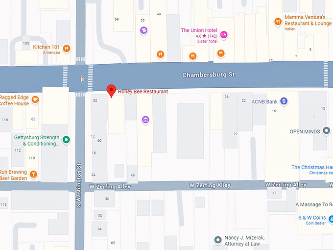 16. honey bee restaurant map