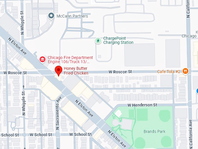 honey butter fried chicken map