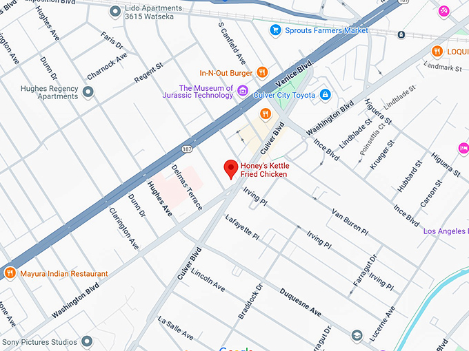 16. honey's kettle fried chicken map