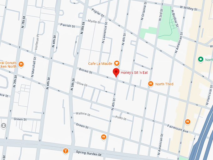 16. honey's sit 'n eat map