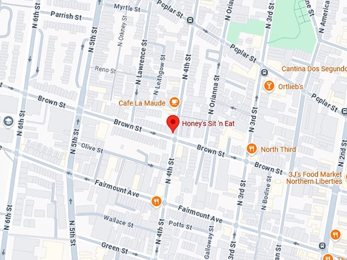 16. honey's sit 'n eat map