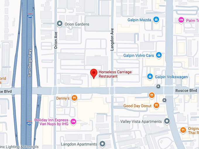 16. horseless carriage restaurant map