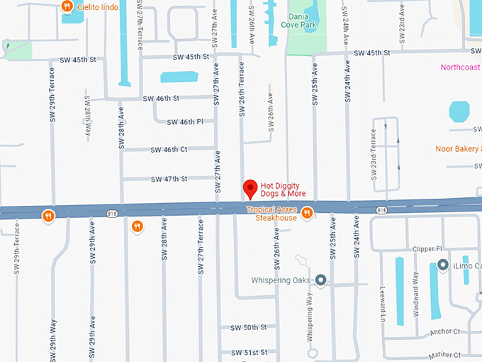 16. hot diggity dogs & more map