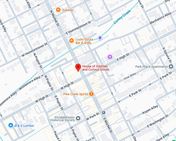 16. house of oddities and curious goods map