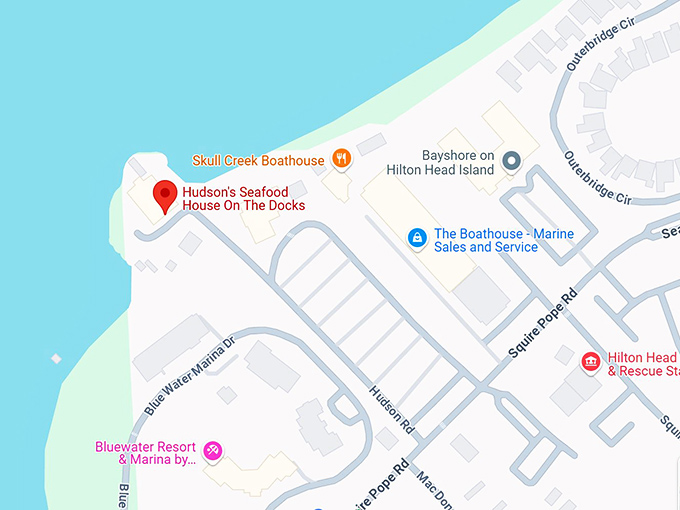 16. hudson's seafood house on the docks map