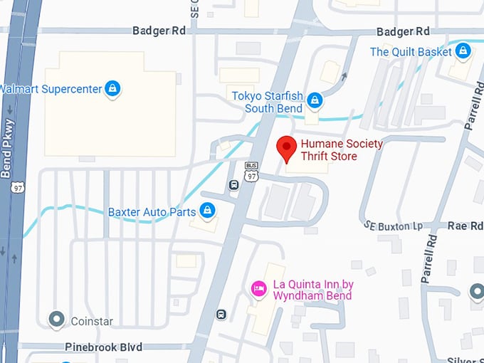 16. humane society thrift store map