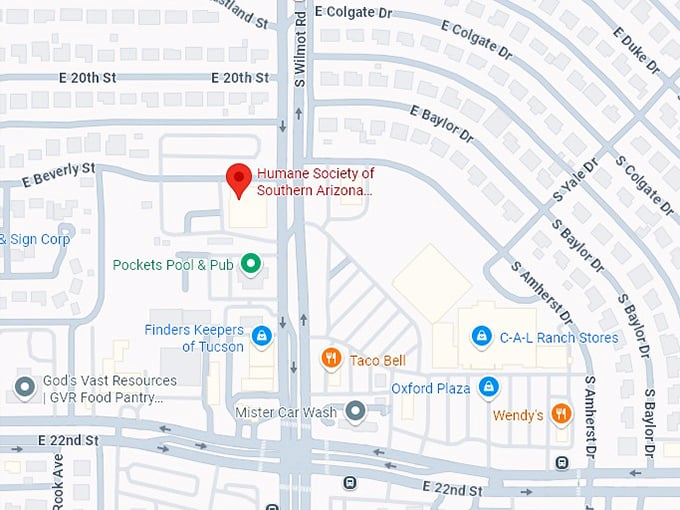 16. humane society of southern arizona thrift store map