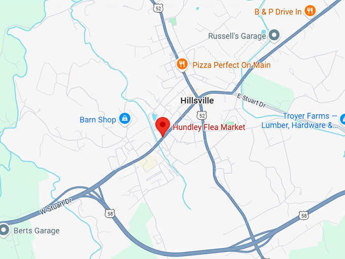 hundley flea market map