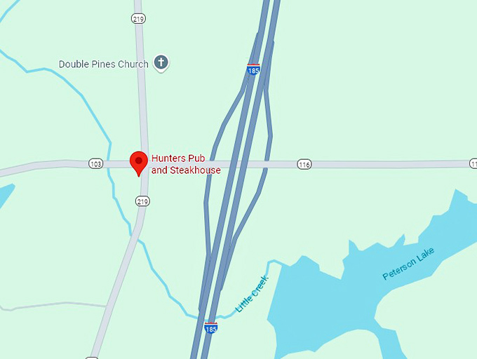 16. hunters pub and steakhouse map