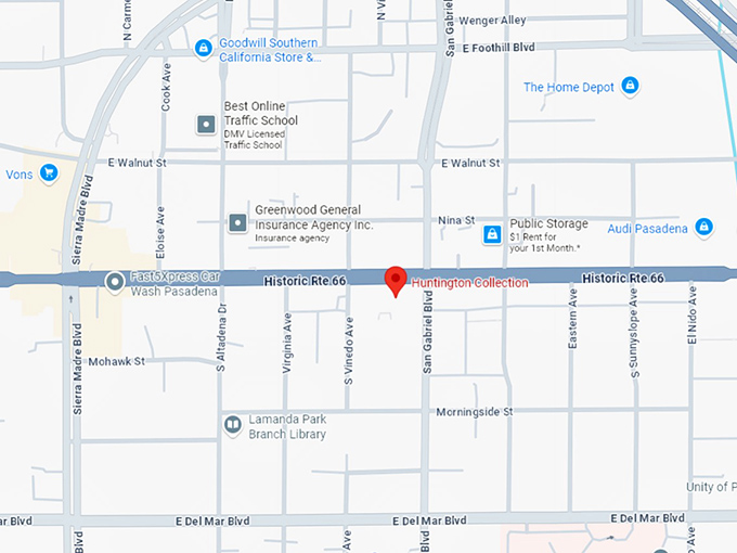 16. huntington collection map