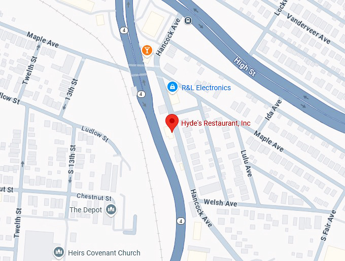 16. hyde's restaurant, inc. map