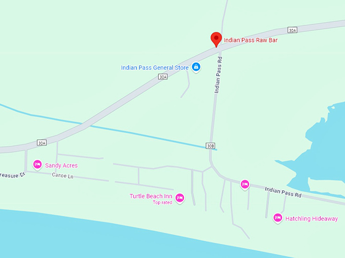 16. indian pass raw bar map