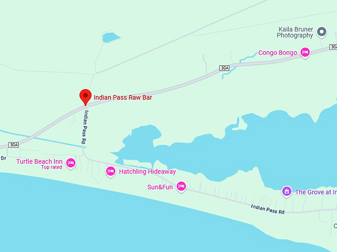 16. indian pass raw bar map