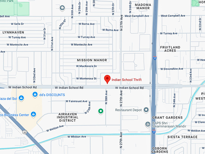 16. indian school thrift map