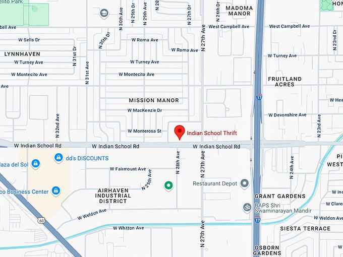 16. indian school thrift map