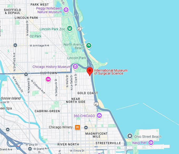 16. international museum of surgical science map