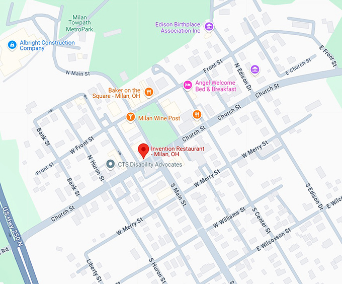 16. invention restaurant map