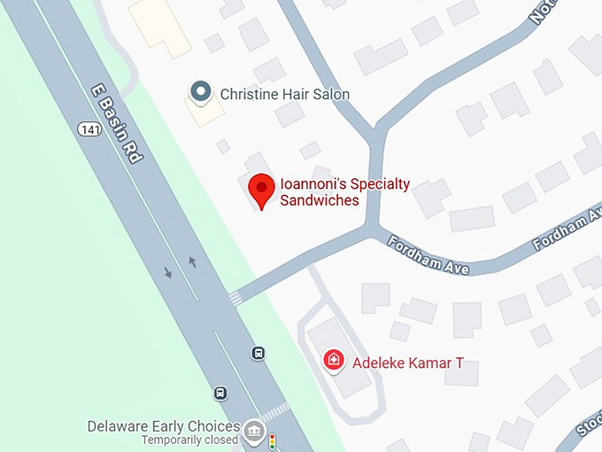 16. ioannoni's specialty sandwiches map