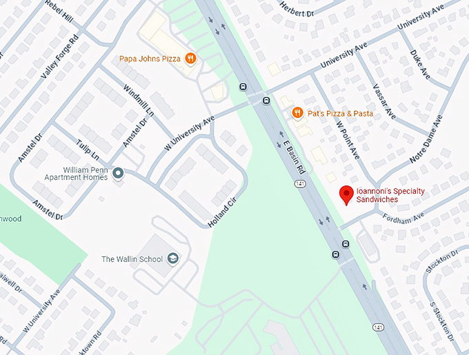 16. ioannoni's specialty sandwiches map