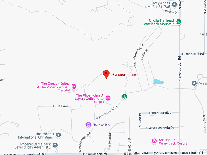 16. j & g steakhouse map