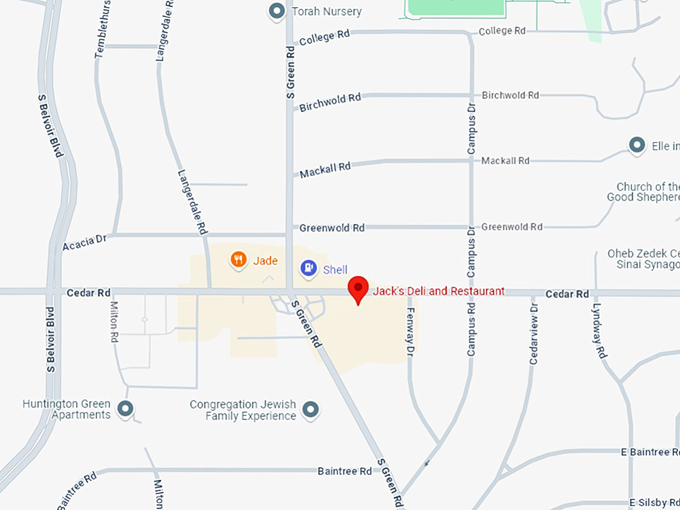 jack's deli and restaurant map