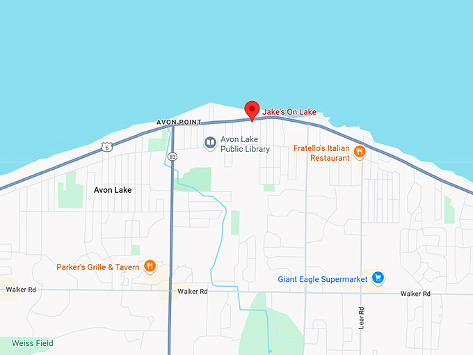 16. jake's on lake map