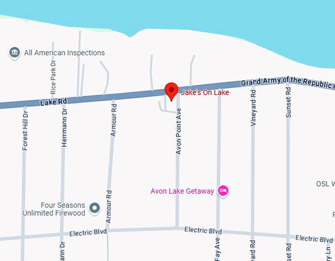 16. jake's on lake map