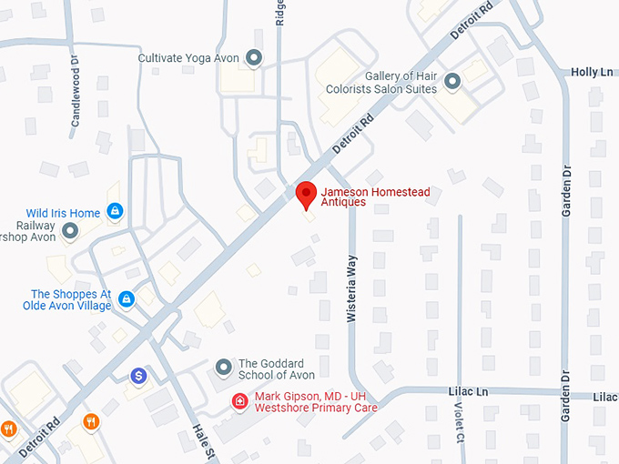 16. jameson homestead antiques map