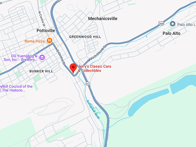 16. jerry's classic cars & collectibles map