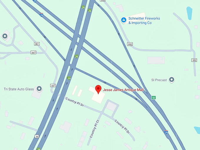 16. jesse james antique mall map