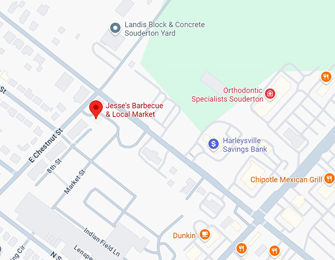 16. jesse's barbecue & local market map