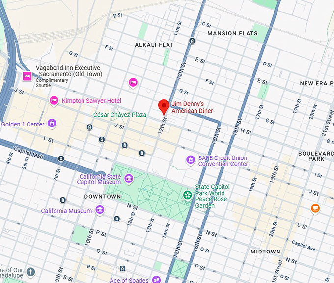 16. jim denny's american diner map