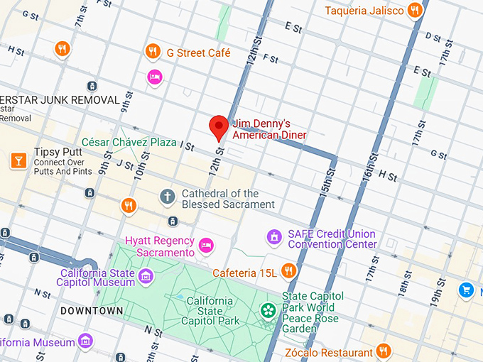 16. jim denny's american diner map
