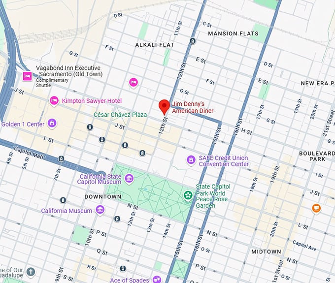 16. jim denny's american diner map