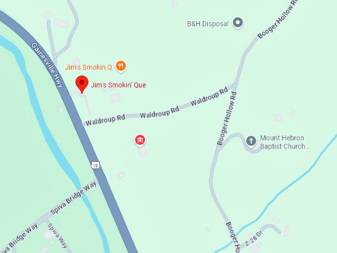 16. jim's smokin' que map