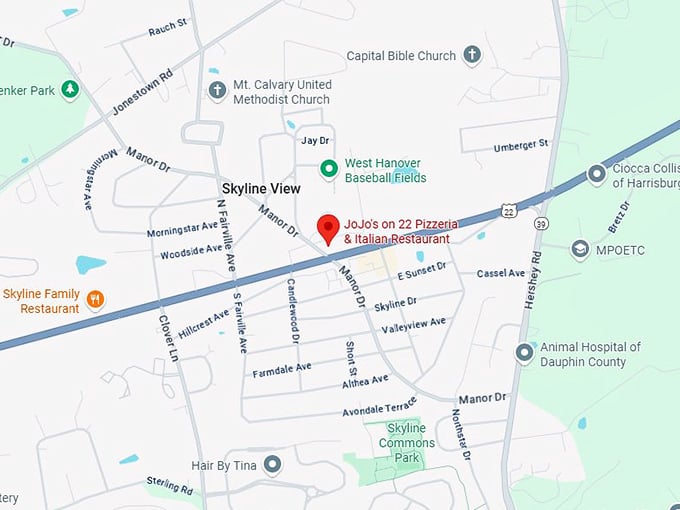 16. jojo's on 22 pizzeria & italian restaurant map