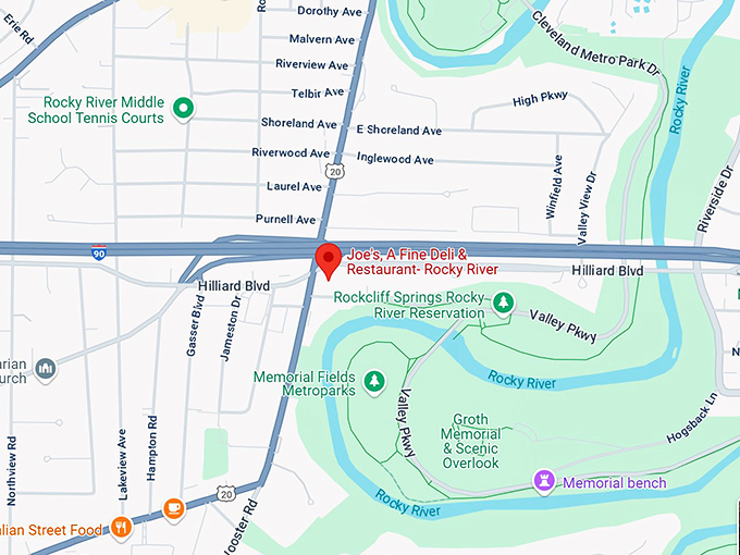 16. joe's, a fine deli & restaurant rocky river map