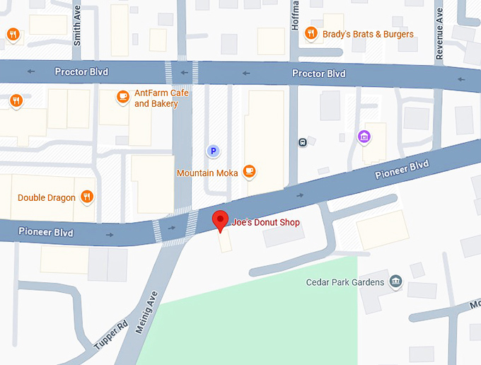 16. joe's donut shop map