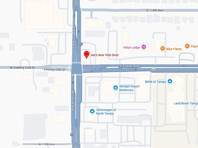 16. joe's new york diner map