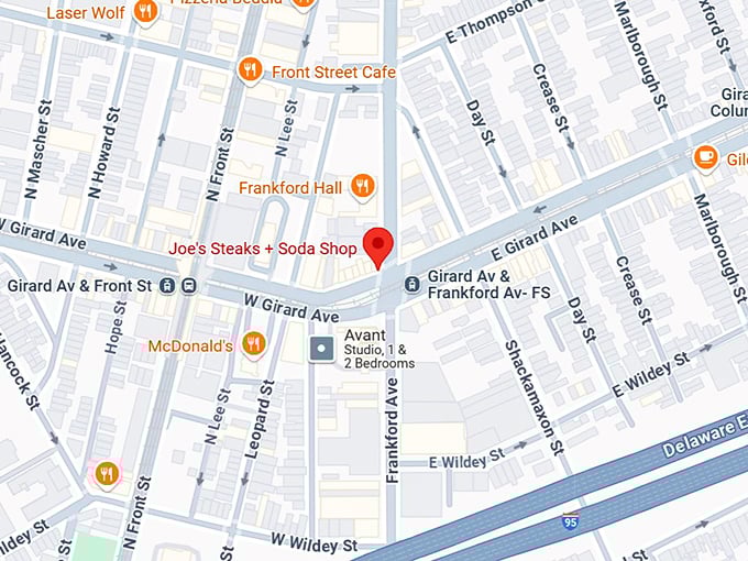 16. joe's steaks + soda shop map