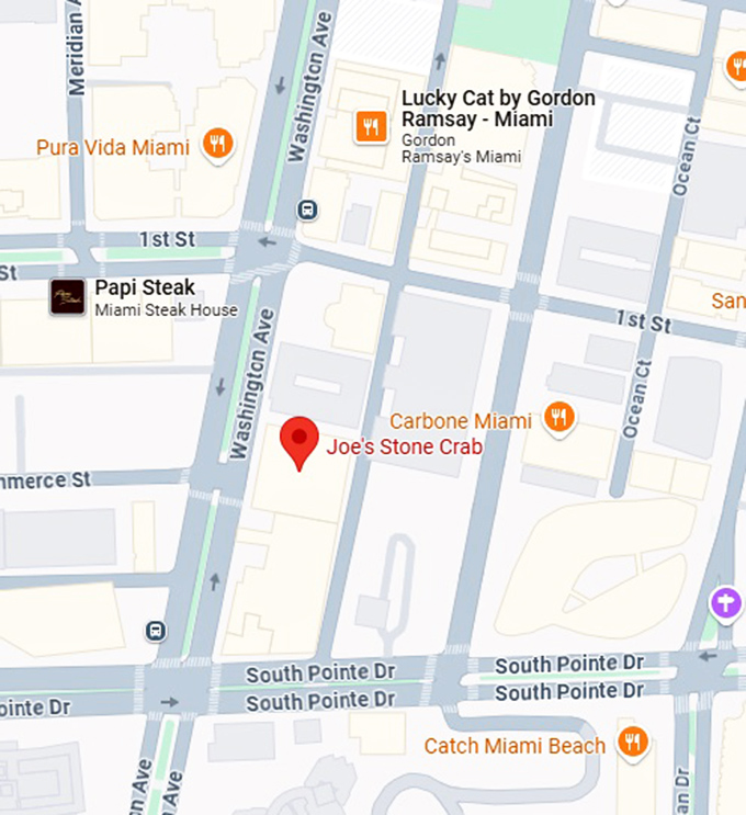 16. joe's stone crab map