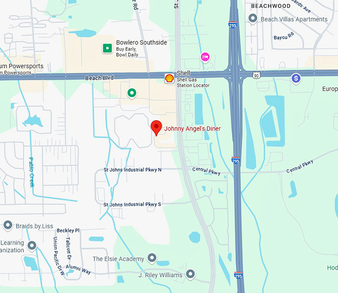 16. johnny angel's diner map