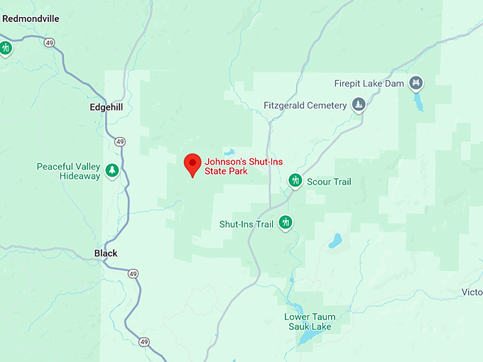 16. johnson's shut ins state park map