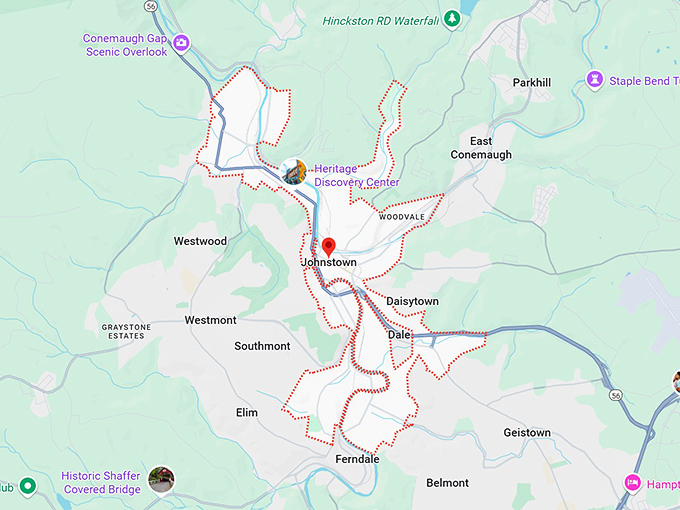 16. johnstown, pa map