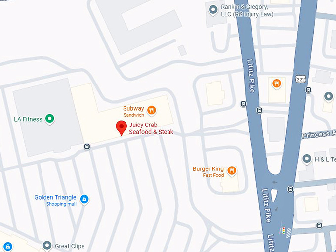 16. juicy crab seafood & steak map