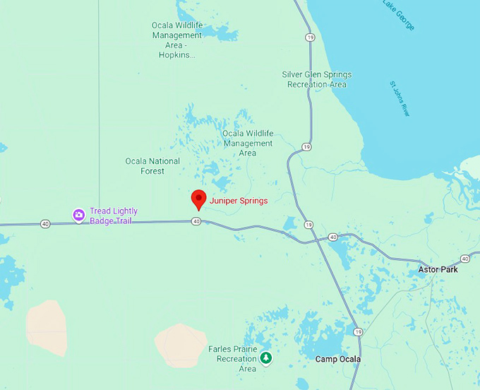 16. juniper springs map