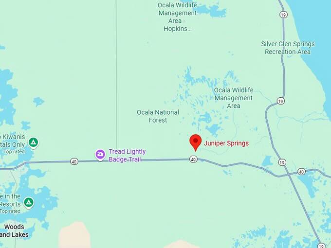 16. juniper springs ocala national forest map