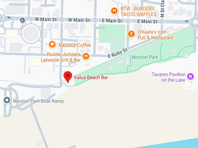 16. kalua beach bar map