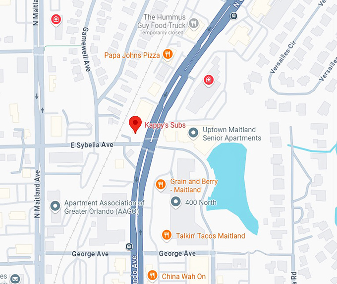 16. kappy's subs map