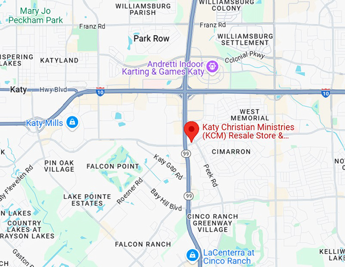 16. katy christian ministries (kcm) resale store & donation center map